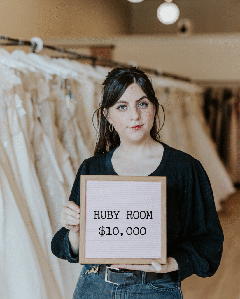 2025 Gift of $10,000 to Ruby Room | Brides For a Cause